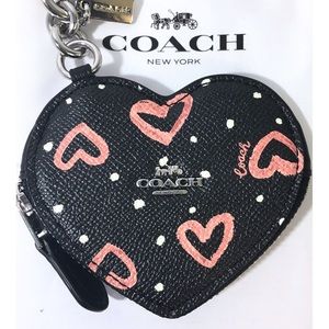 Coach | Accessories | Coach Heart Keychain Bag Charm Coin Pouch Nwt ...